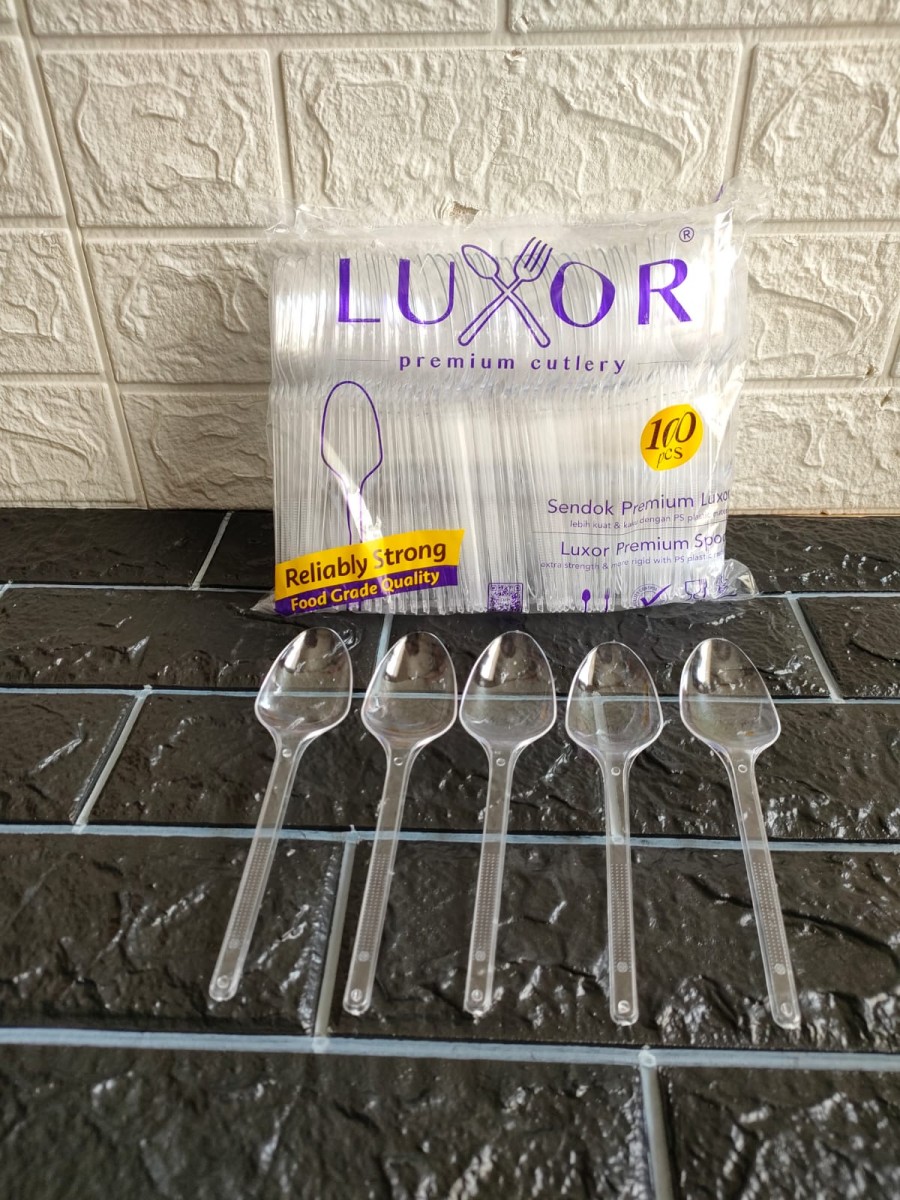 Sendok Makan plastik Luxor isi 100 pcs | Lazada Indonesia