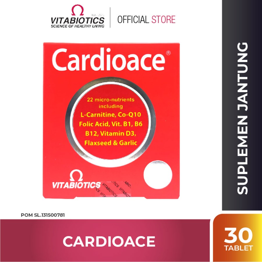 Vitabiotics Cardioace 30 Tablet Nutrisi Lengkap Untuk Kesehatan Jantung ...