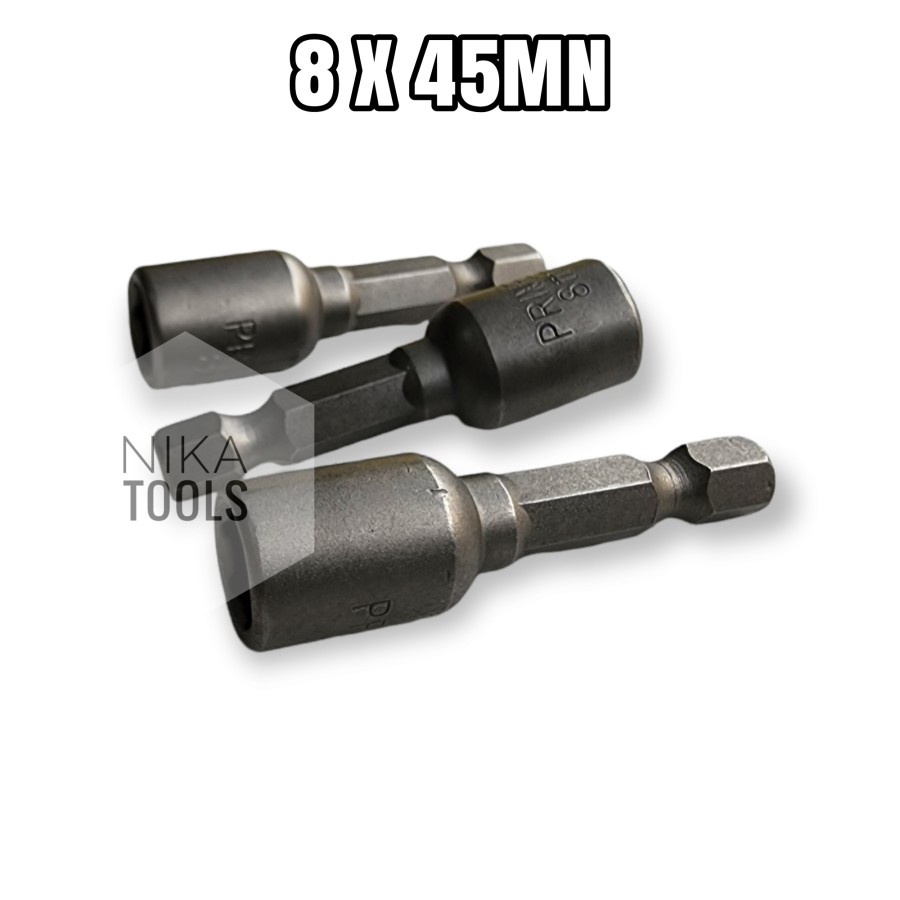 Mata Sok Roofing Bor Magnetic 8 mm x 45 Kunci Drilling Nut Eceran ...