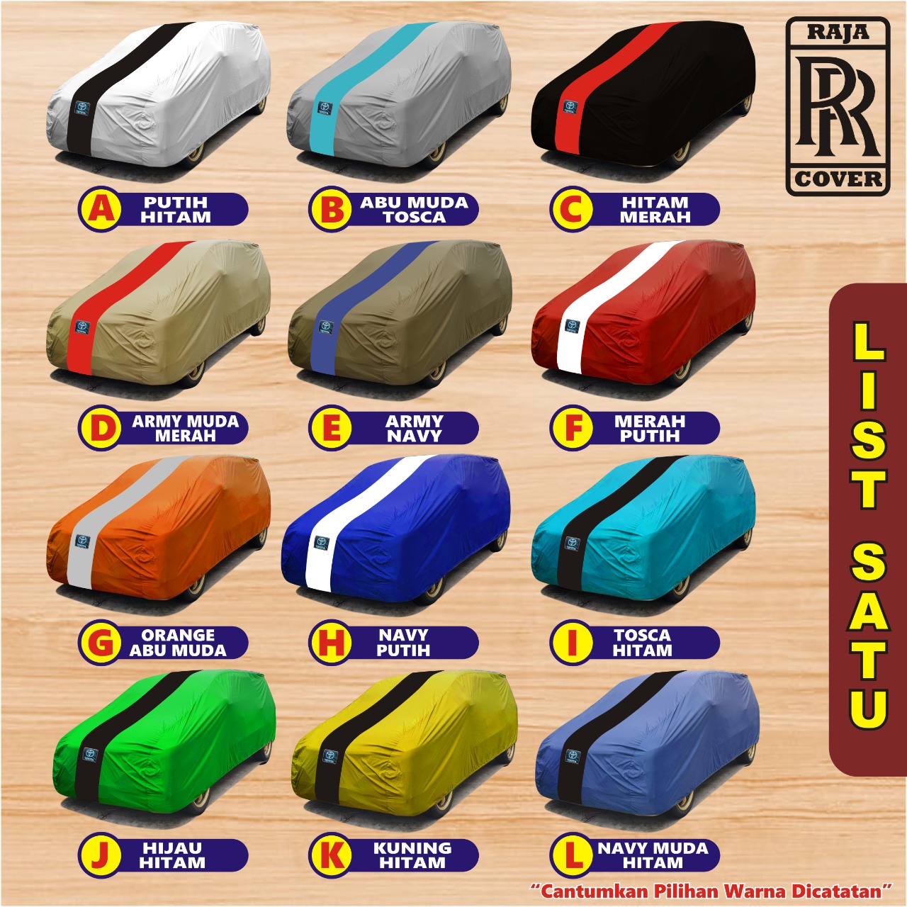 COVER MOBIL OUTDOOR WATERPROOF TOYOTA FORTUNER VRZ/ SRZ/GR SPORT ...