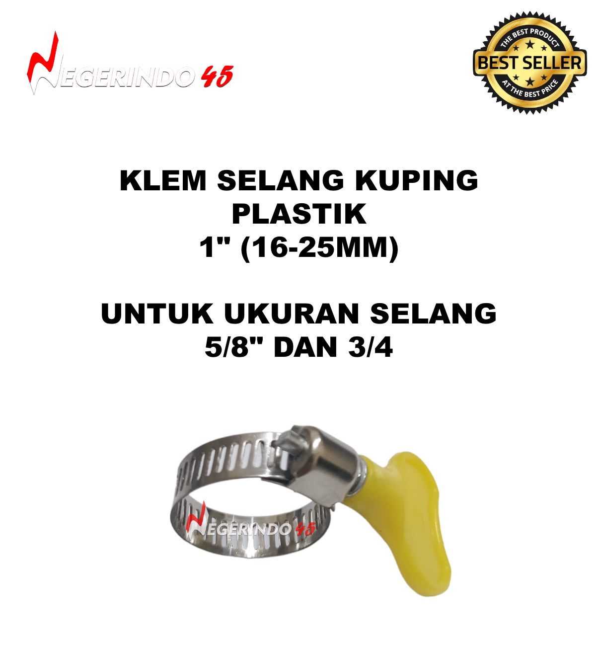 Stainless klem selang kuping plastik/klem selang gas air 1/2 5/8 3/4 7/ ...