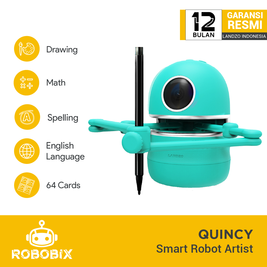 Quincy Smart Robot Pintar Untuk Belajar Menggambar Menulis Mewarna ...