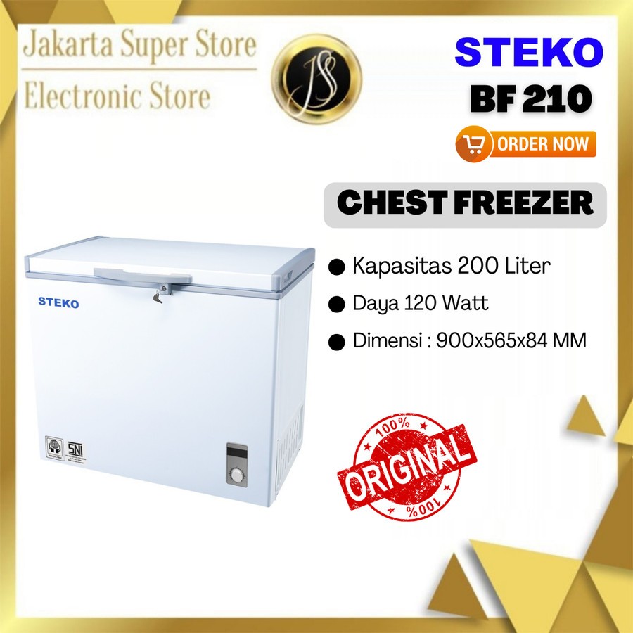CHEST FREEZER STEKO 200 LITER BOX PEMBEKU MAKANAN BF210 - 200L (BF210 ...