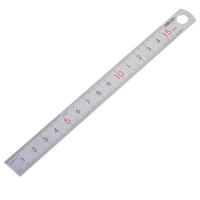 Penggaris besi DELI Mistar Stainless steel ruler Drafting | Lazada ...