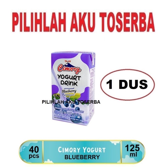 CIMORY YOGURT Drink BLUEBERRY MINI 125 ml - ( HARGA 1 DUS ISI 40 ) | Lazada Indonesia