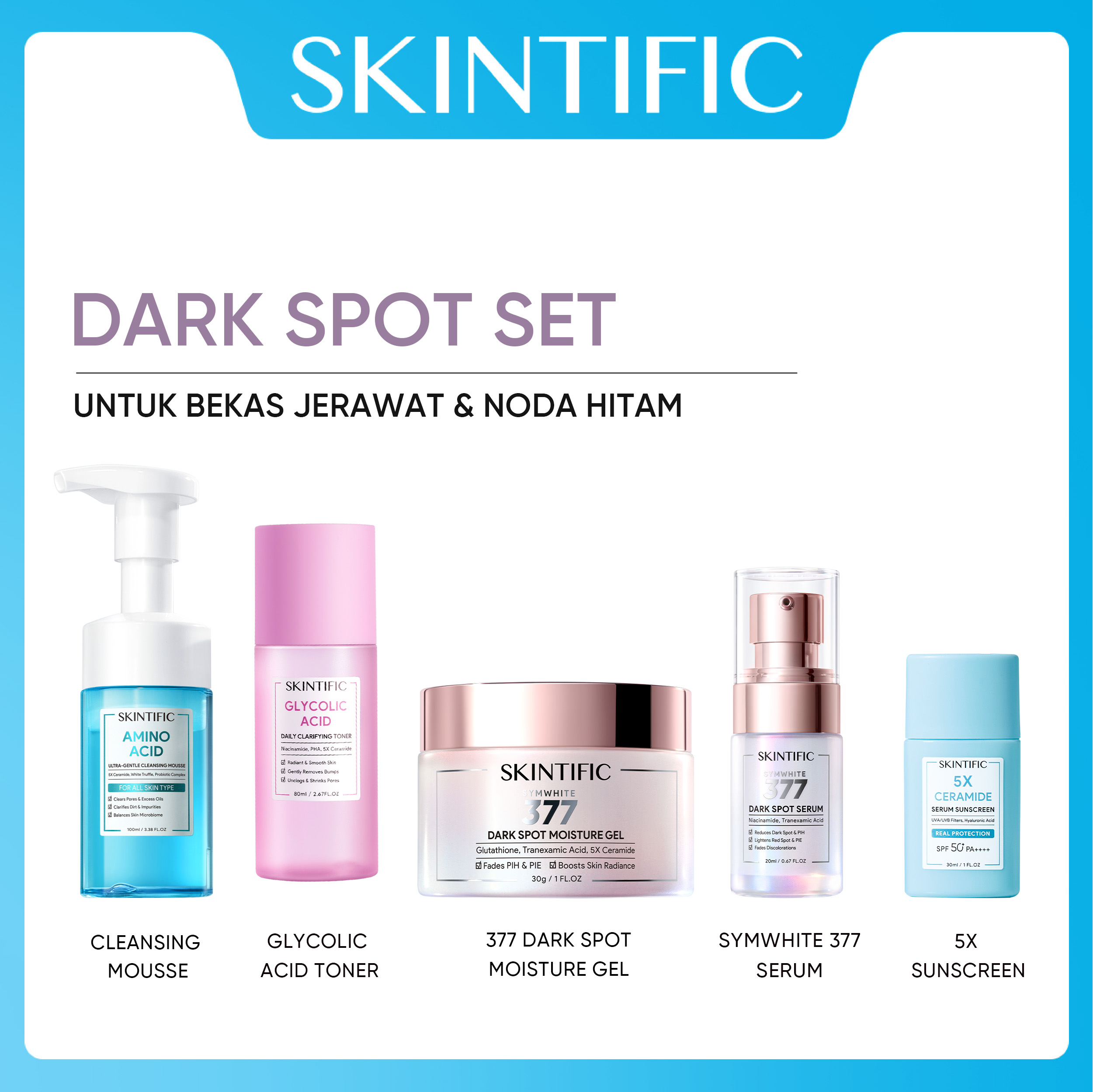 【SALE Skincare 5pcs】SKINTIFIC Best Seller Daily Essential Sunscreen ...