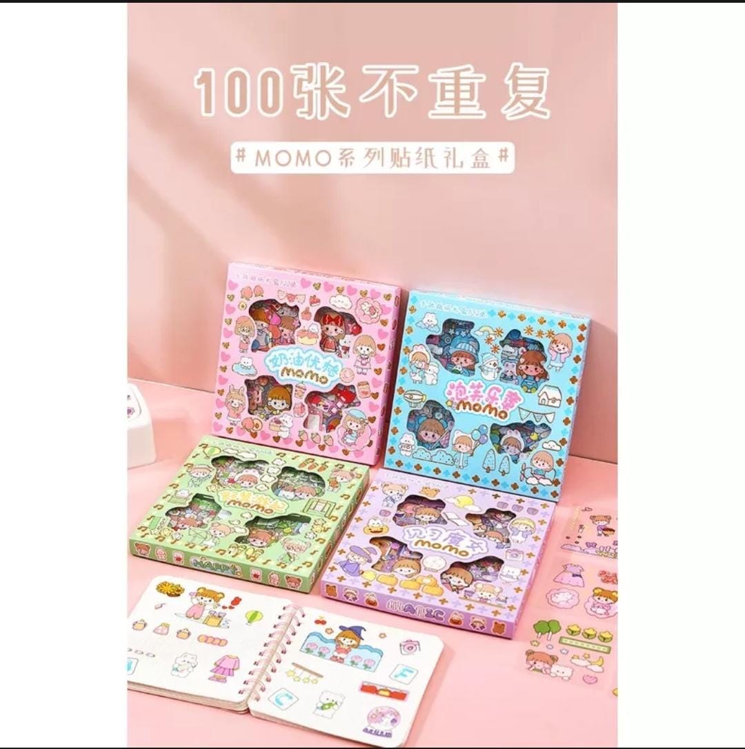 Sticker Aesthetic Momo Stiker Kartun Karakter Korea Anti Air Waterproof ...