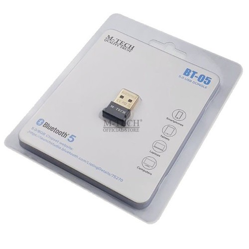 Usb-A bluetooth 5.0 mini dongle adapter m-tech transmitter-reciever BQB ...