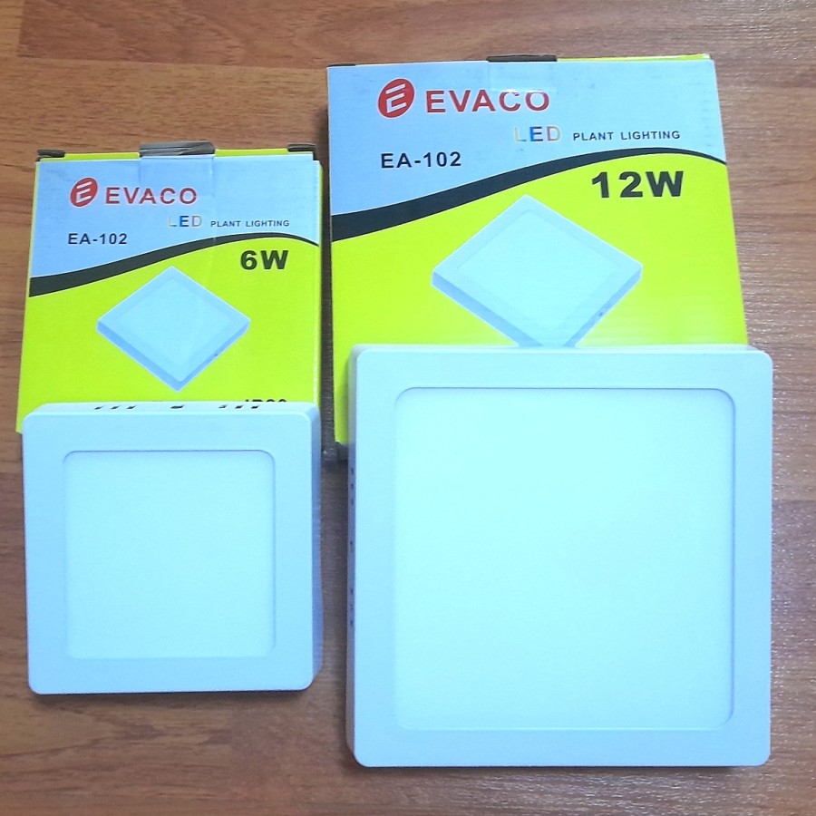 DOWNLIGHT LED OB KOTAK 6W & 12W EVACO/LAMPU PLAFON PUTIH &KUNING - 6 ...