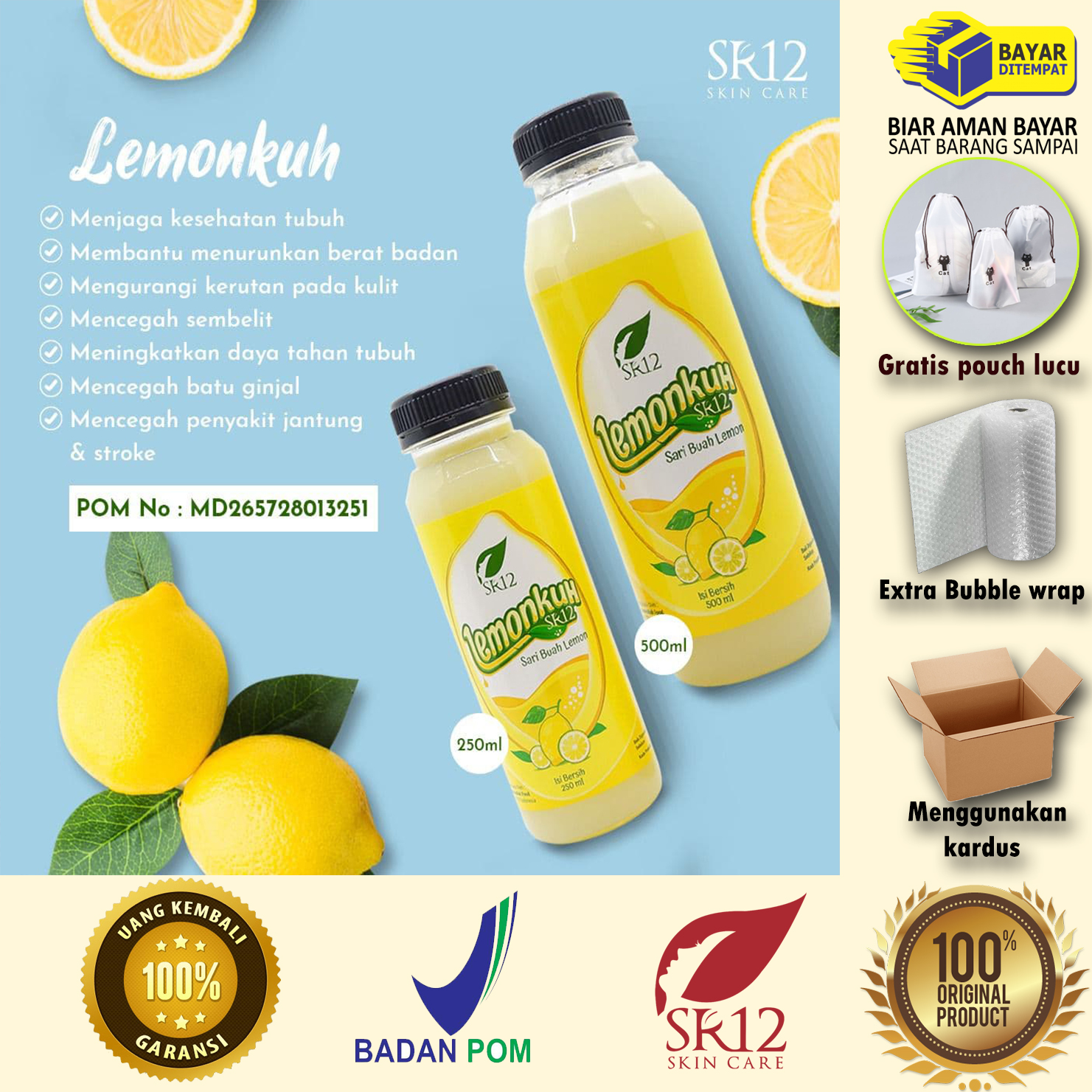 Lemonkuh sari lemon asli original minuman diet herbal SR12 | Lazada ...