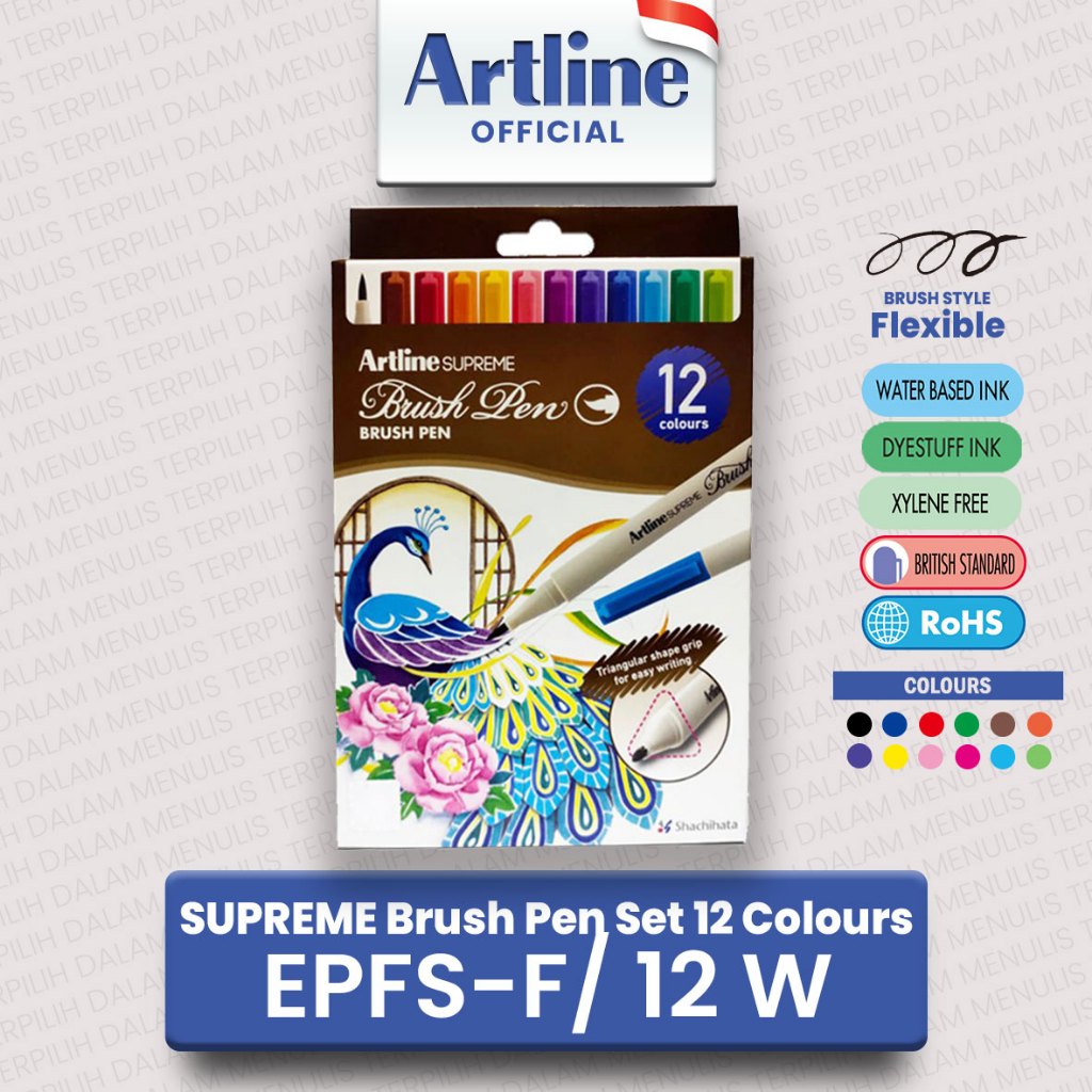 ARTLINE Spidol Supreme Brush Pen Kuas Gambar Sketsa Lettering ...