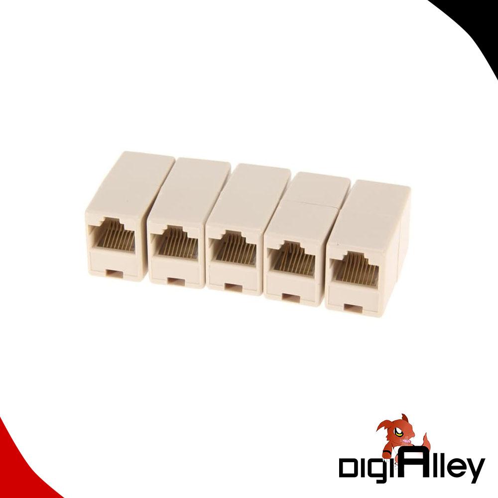 Barrel Konektor RJ45 Penyambung UTP Kabel LAN Female to Female Barel ...