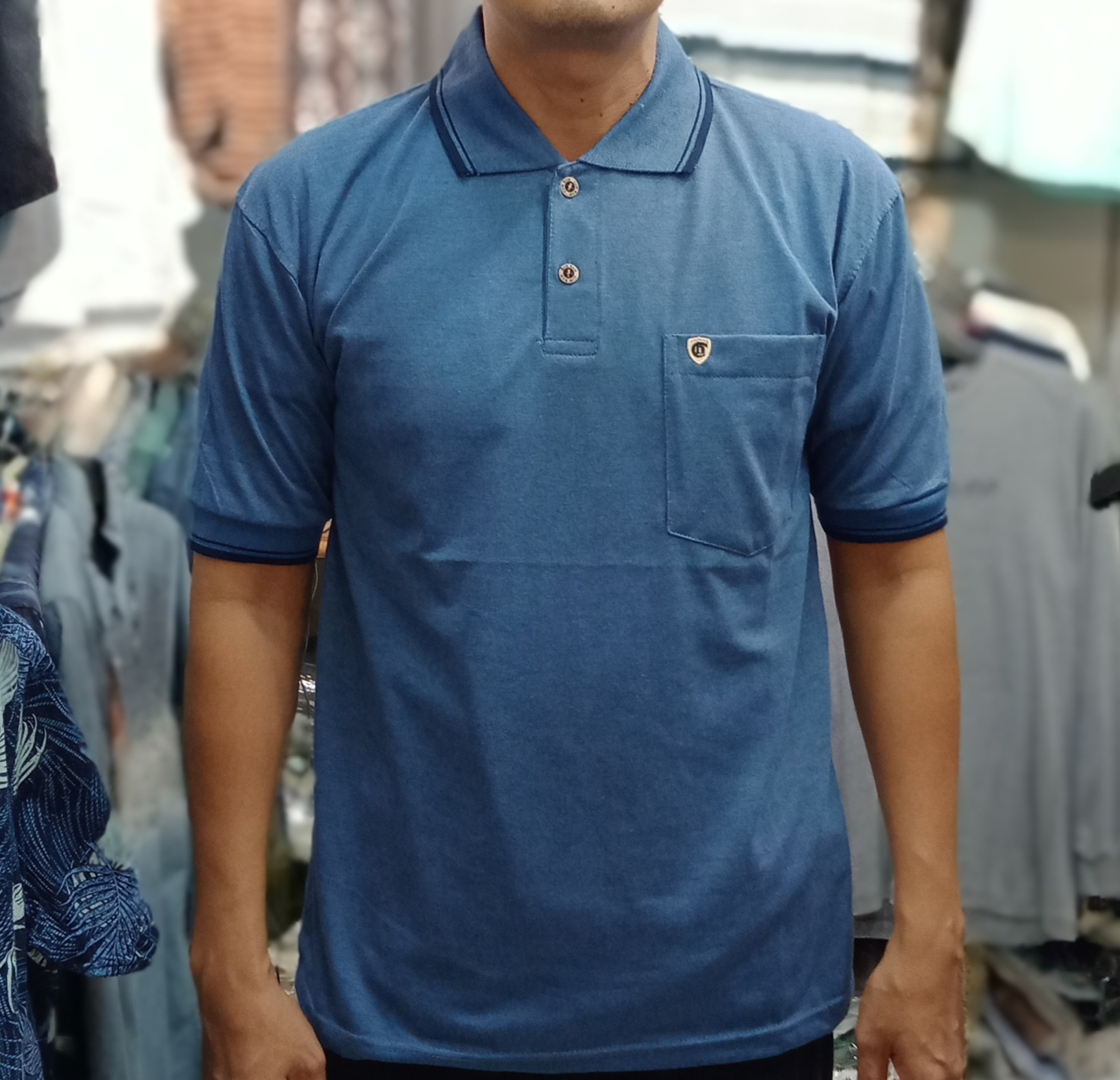 Kaos Kerah Pria/Kaos Kerah Polos /Balok cun- nam/kaos polos | Lazada ...