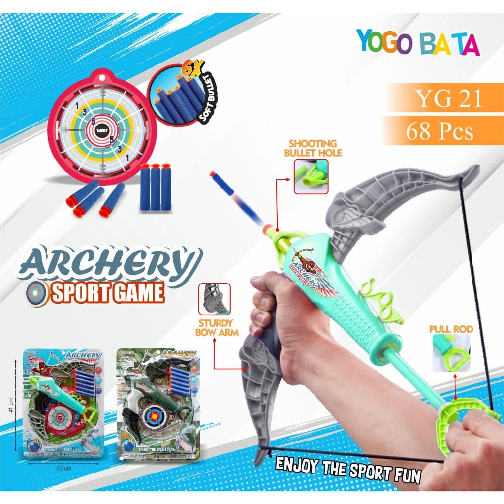 MAINAN PANAHAN ANAK - BUSUR PANAH - HIT TARGET - ANAK PANAH NERF DART ...