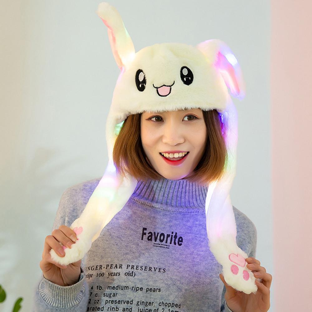 TOPI KELINCI LED/ Rabbit Hat Telinga Bergerak dan Berlampu / Dancing ...