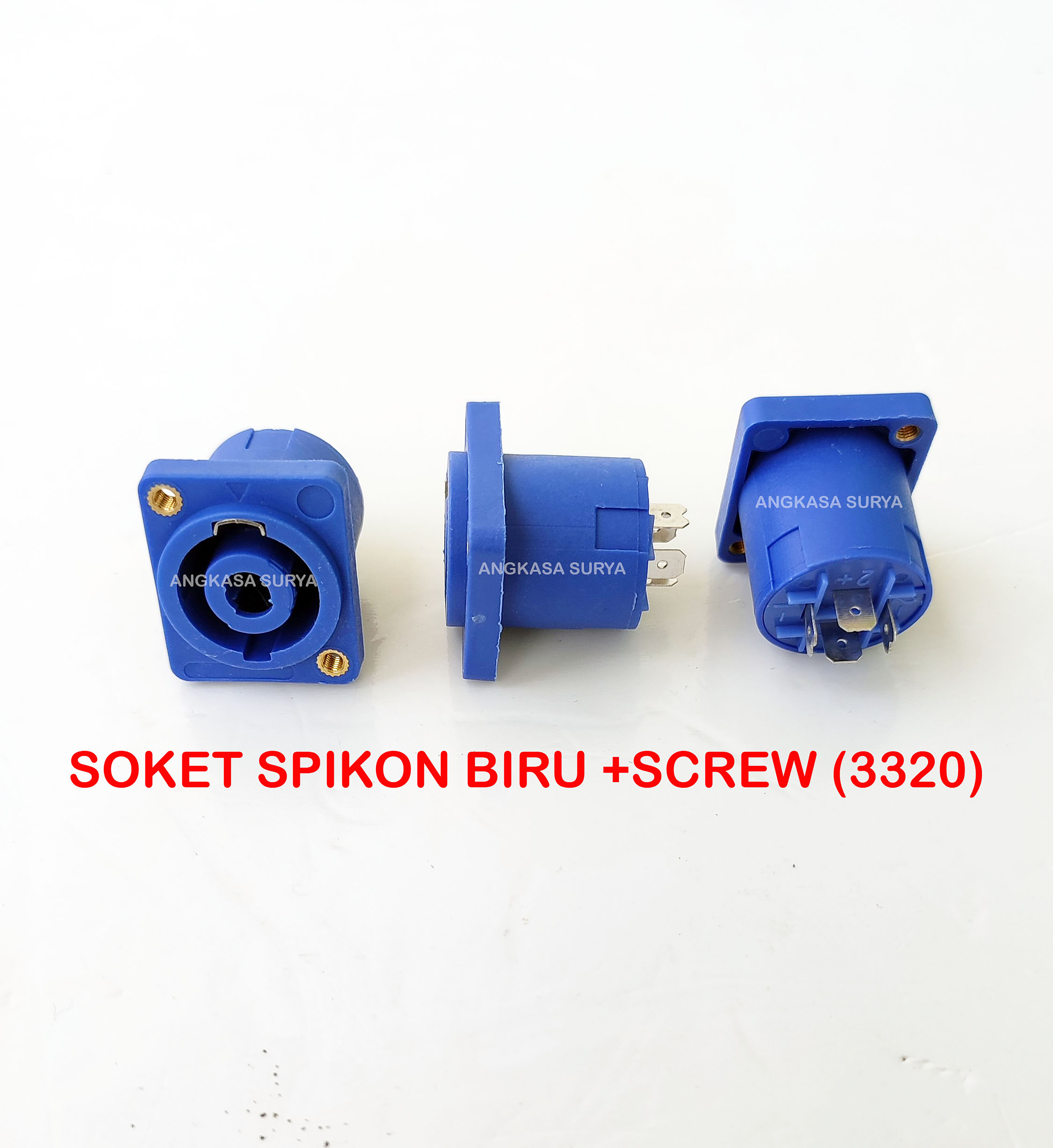 Soket Spikon BIRU 3320 Murah Screw Socket Speakon 4 Pin | Lazada Indonesia