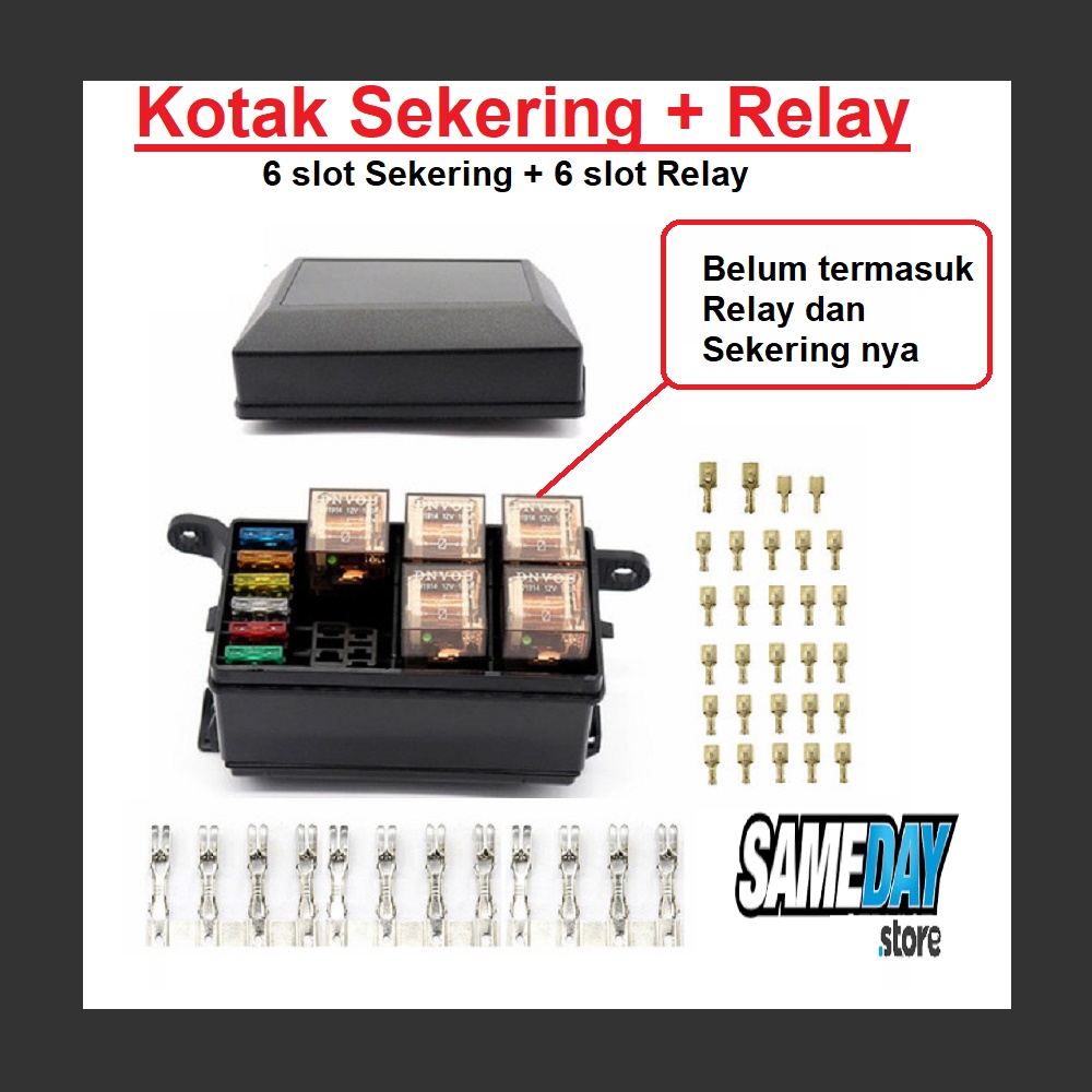 Kotak Sekering Sekring Relay Universal Fuse Box Skun Terminal Offroad ...