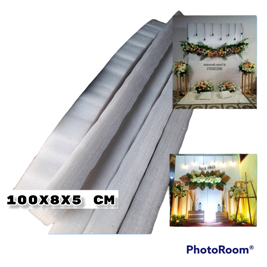 Busa Elastis Kotak Putih 1 Meter / busa bunga / backdrop / dekorasi ...