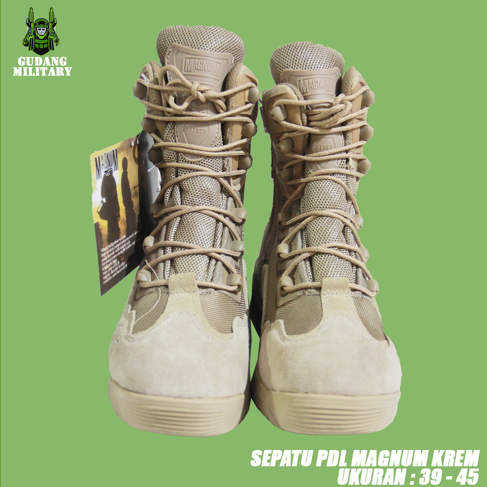 Sepatu PDL MAGNUM Krem Atau Hitam - Model Army Outdoor | Lazada Indonesia
