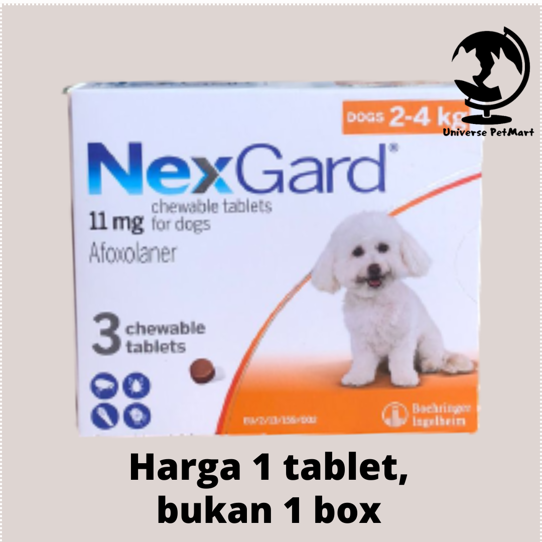 Obat Kutu Demodex Anjing Ampuh NEXGARD / Per Tablet All Size | Lazada ...