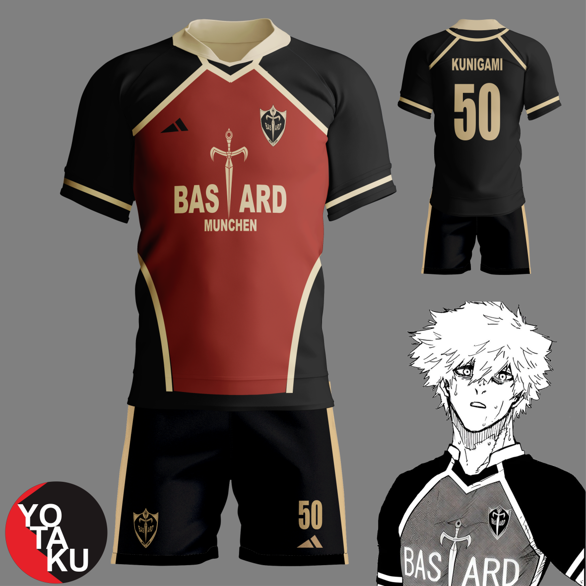 Jersey Anime Cosplay Blue Lock Rensuke Kunigami Bast4rd Munchen Full ...