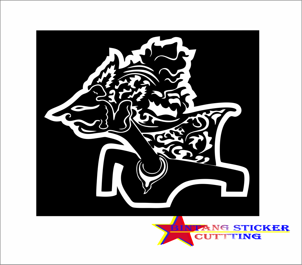 cutting stiker mobil wayang cutting wayang keren untuk kaca samping ...