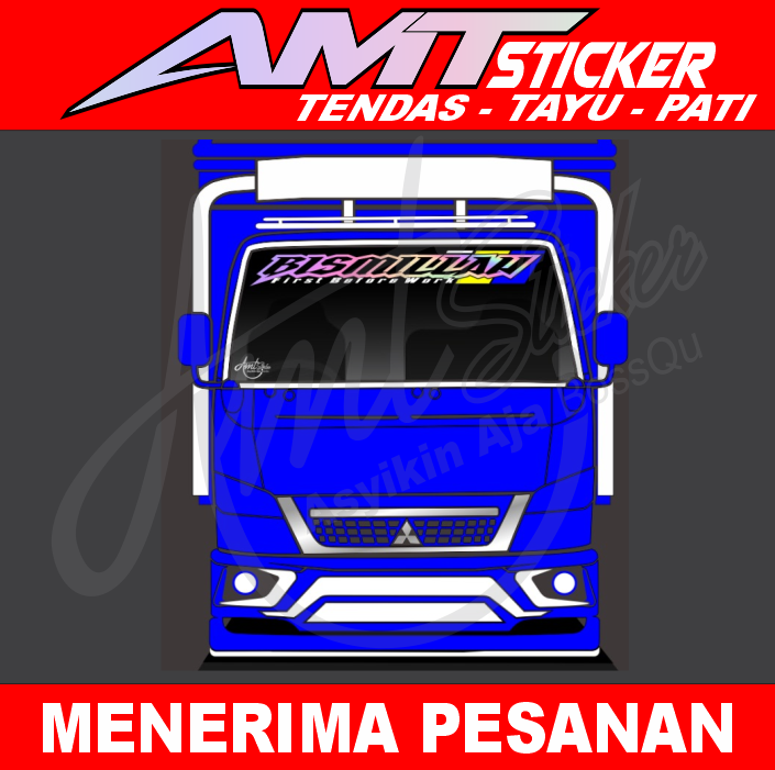 STICKER CUTTING HOLOGRAM KACA DEPAN TRUK CANTER, GIGA, RAGASA STIKERT ...