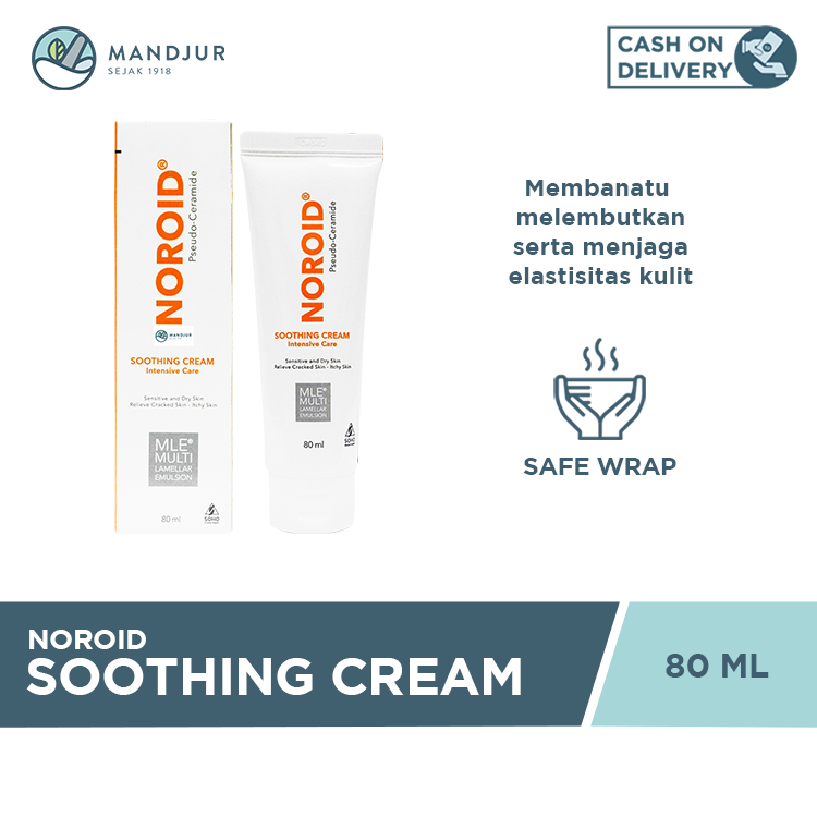 Noroid Soothing Cream 80 mL - Pelembab Kulit Kering dan Bersisik ...