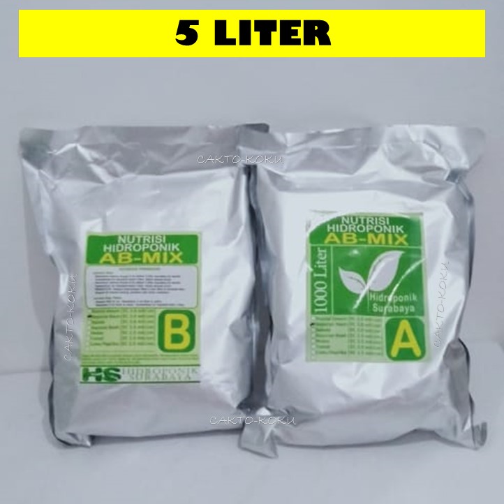 pupuk nutrisi ab mix hidroponik surabaya abmix hydroponic 5 liter ...