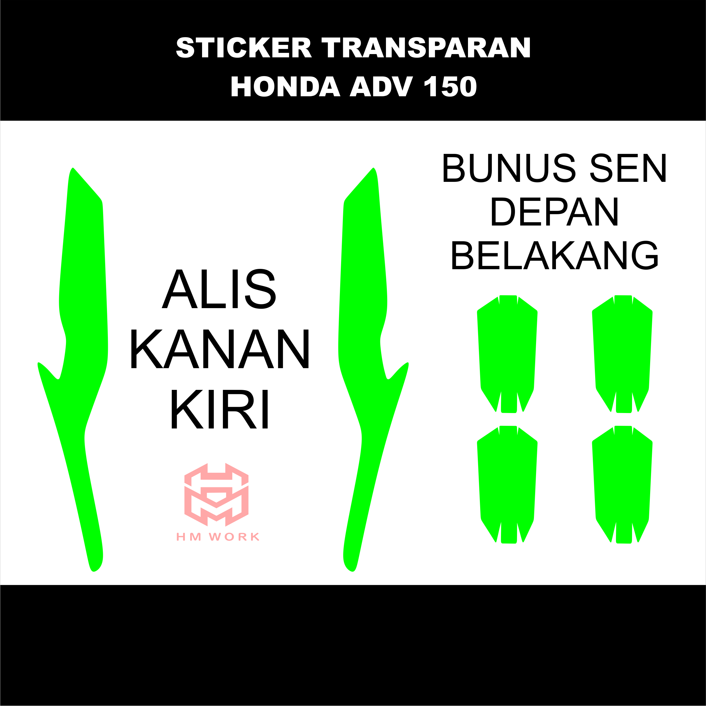 STICKER ALIS DAN SEN TRANSPARAN HONDA ADV 150 TRANSPARAN | Lazada Indonesia