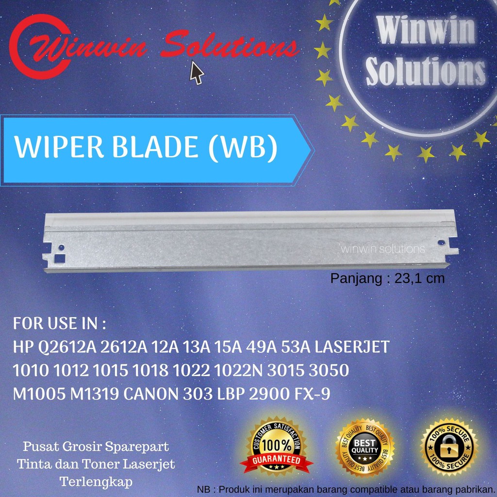 Wiper Blade WB 12A 13A 15A 05A 49A 80A 53A Laserjet Pro400 Pro 400 M401 CE505A Q2612A C7115A ...