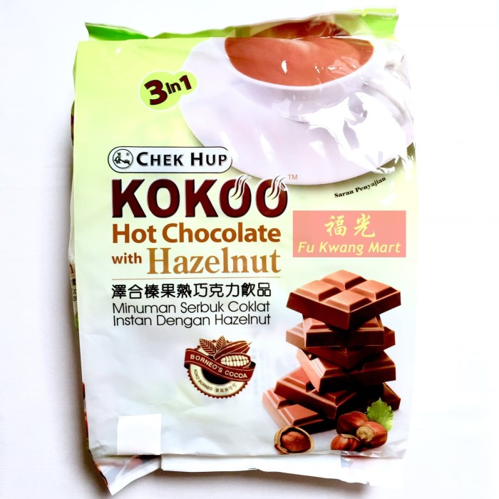 Minuman Cokelat Instan Hot Chocolate With Hazelnut Chek Hup Kokoo ...