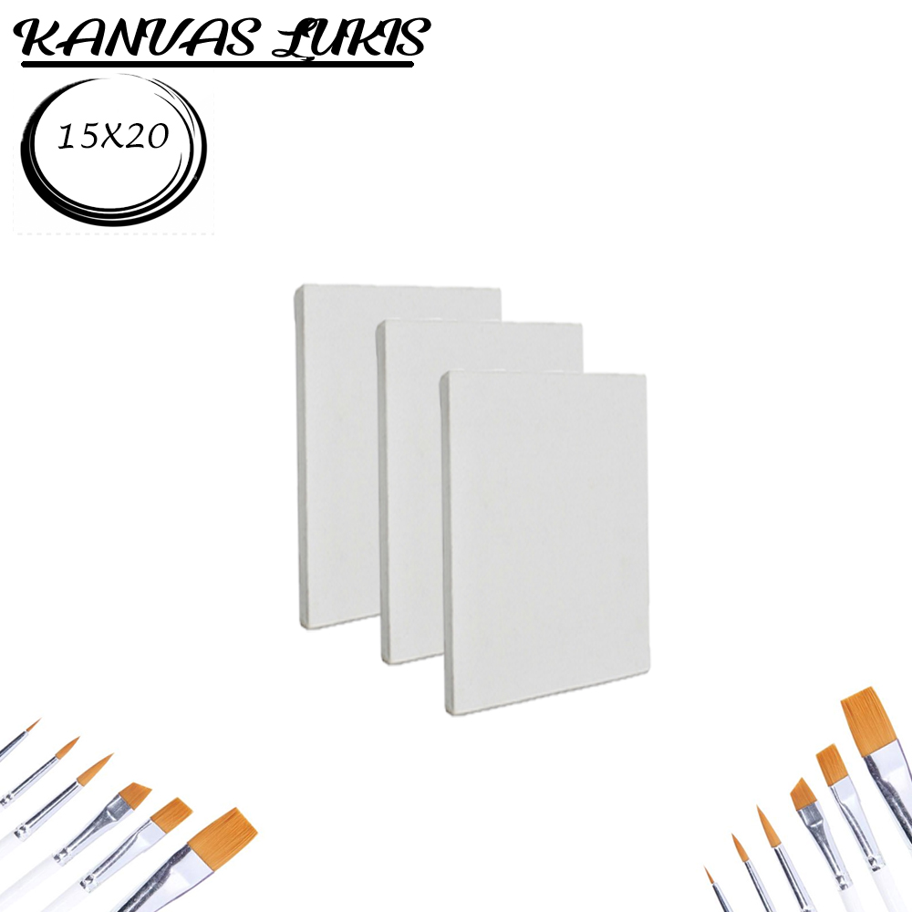 KANVAS LUKIS PUTIH 15 X 20 / CANVAS FRAME LUKIS 15 X 20 - SIAP PAKAI ...