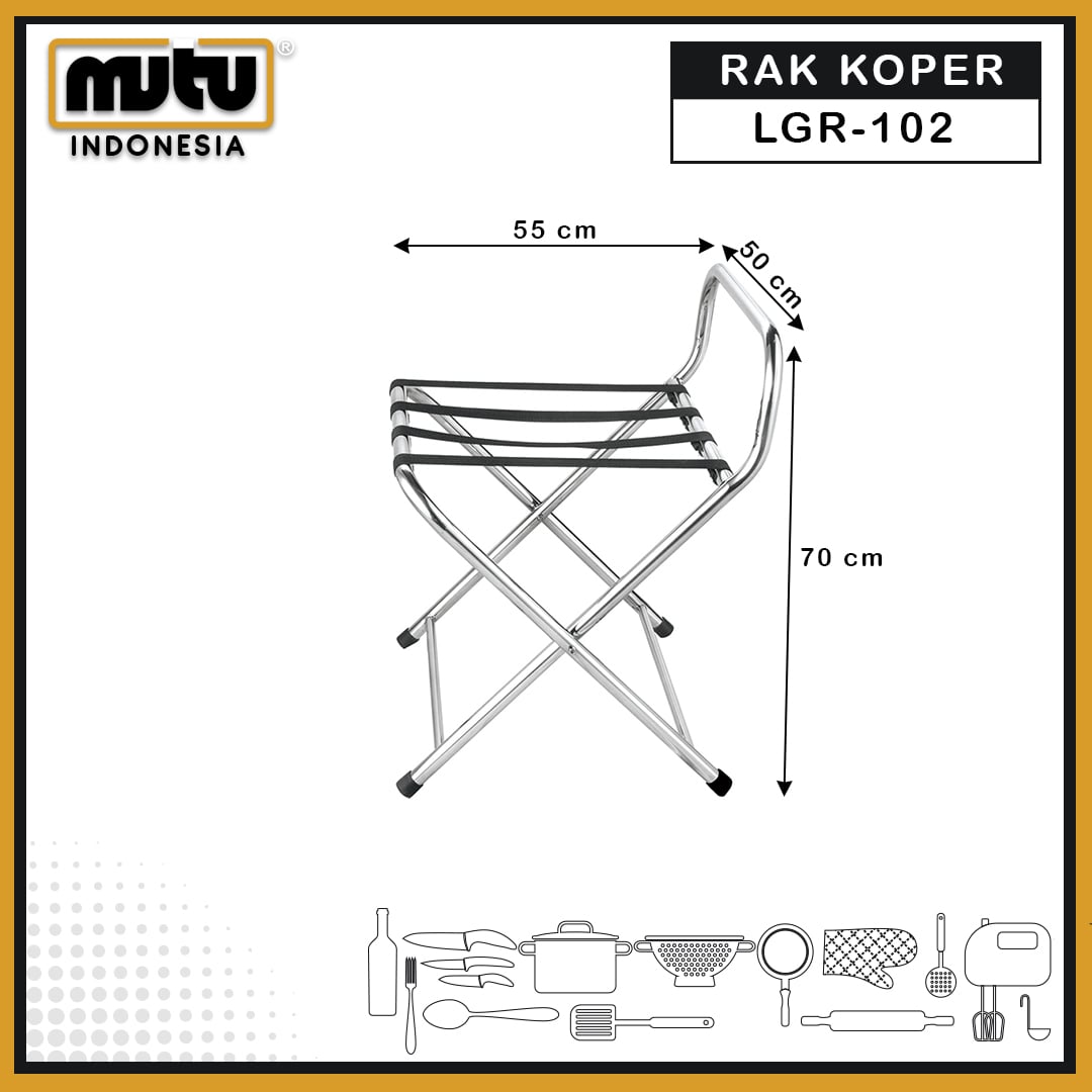 Rak Koper Stainless Steel / Tempat Koper MUTU LGR-102 | Lazada Indonesia