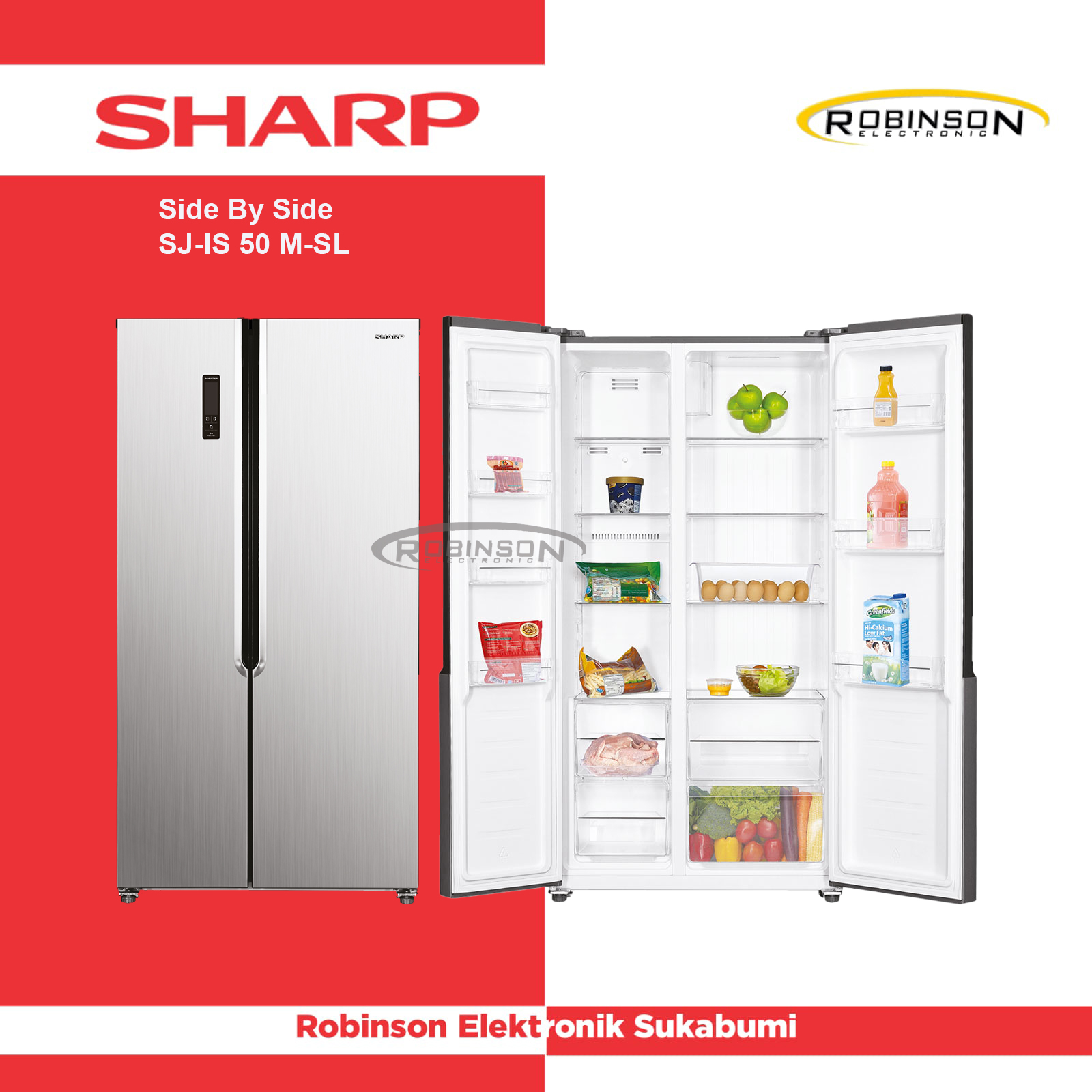 Kulkas Sharp Side by side | Lazada Indonesia