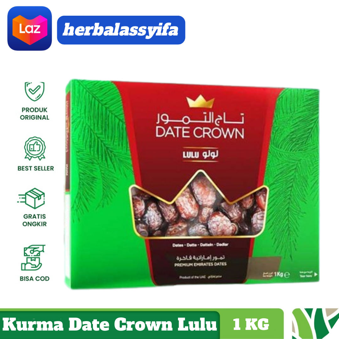 Kurma Date Crown Lulu 1kg - Kurma Basah Premiun Emirates Dates Original ...