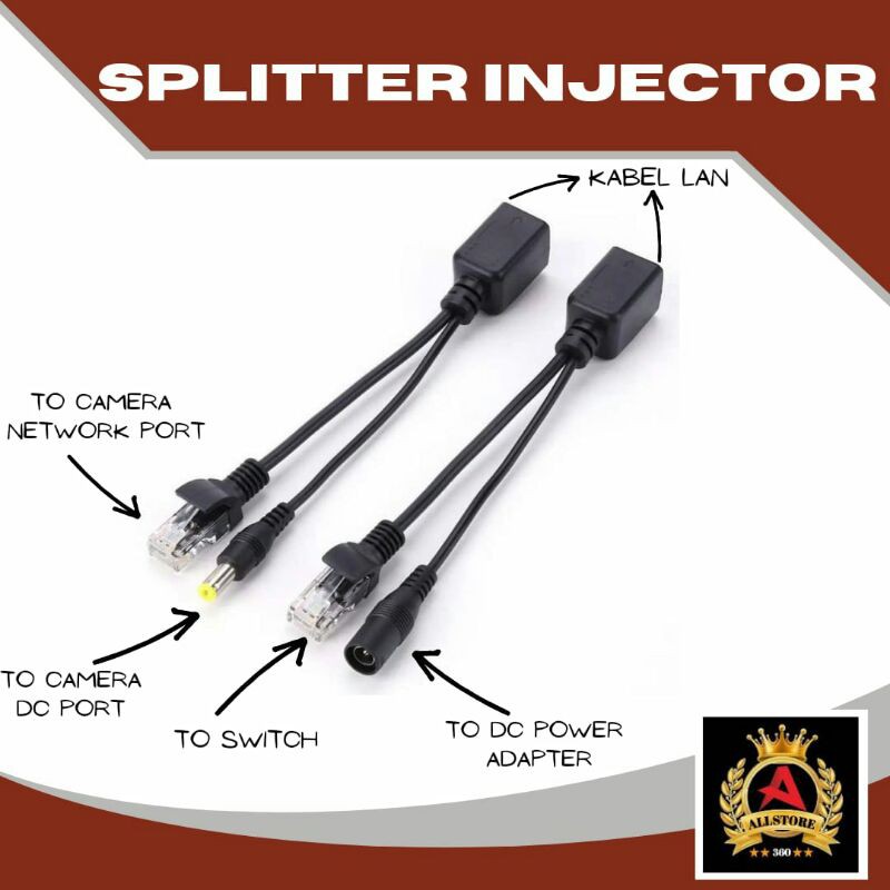 POE Splitter Injector / POR Splitter Injector CCTV | Lazada Indonesia