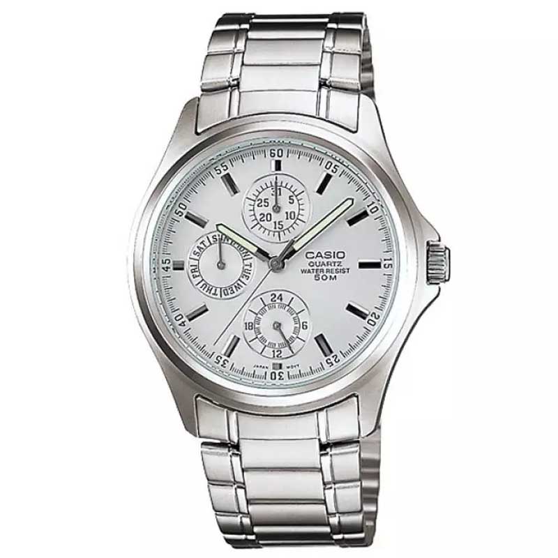 CASIO ORIGINAL - CASIO MTP-1246D-7A - MEN LA - Stainless Steel - Perak ...