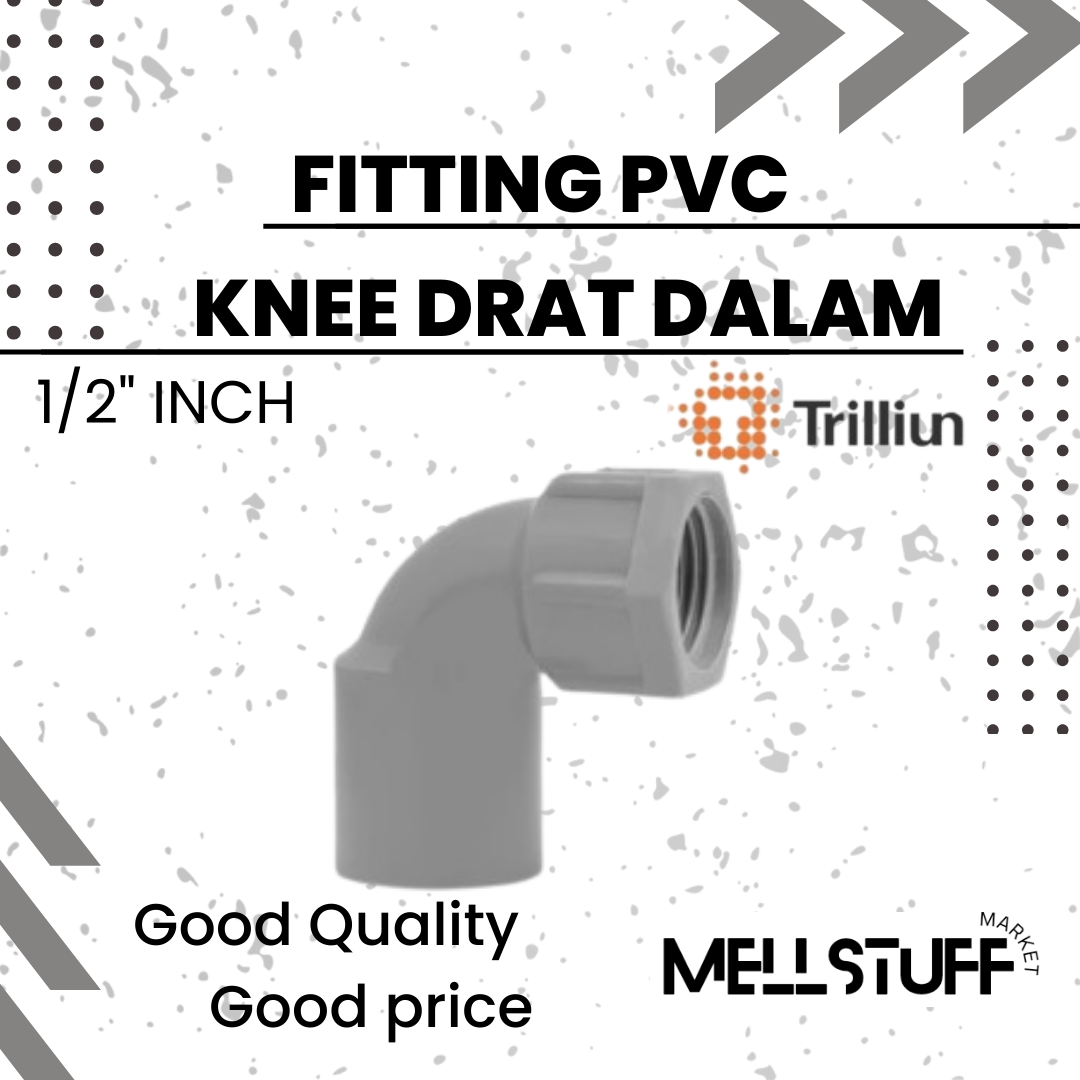 Fitting PVC Knee / Elbow Drat Dalam Ukuran 1/2" x 1/2" Inch Merk ...
