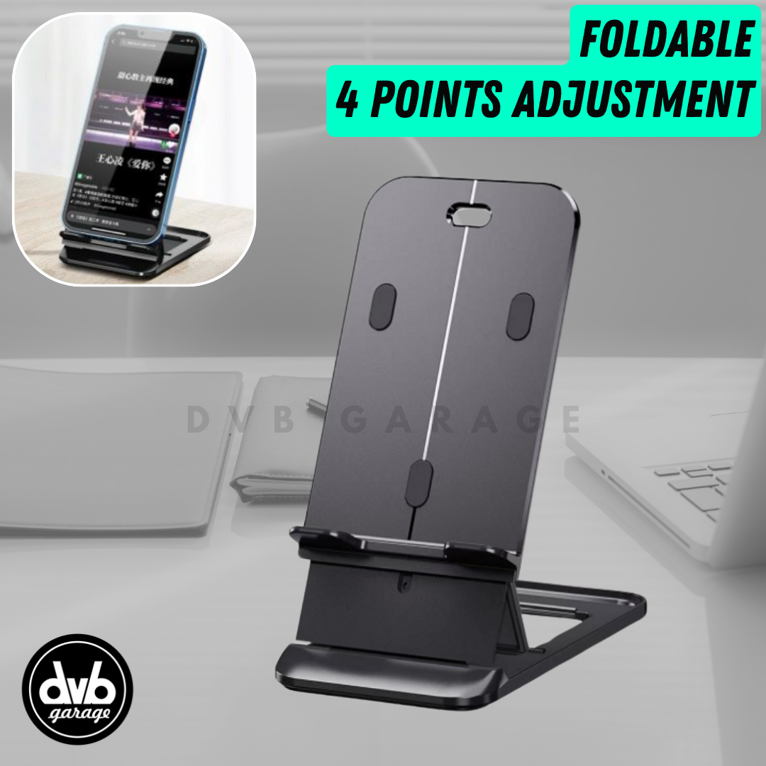 FOLDABLE PHONE HOLDER DESK PORTABLE - STAND DUDUKAN HP MEJA HANDPHONE ...