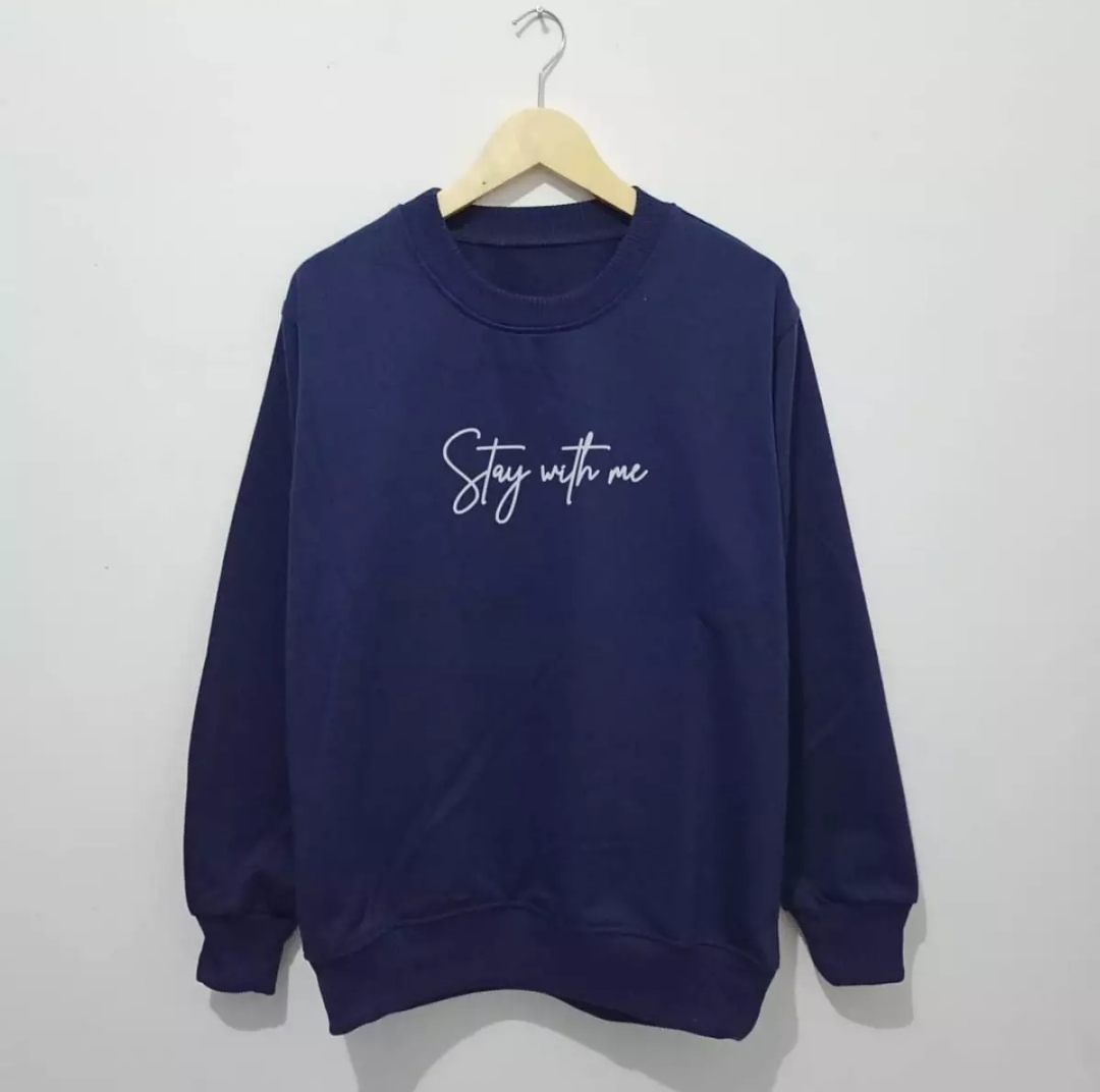 Sweater Crewneck Pria Distro Crenek Stay With Me Unisex Cewek Cowok ...