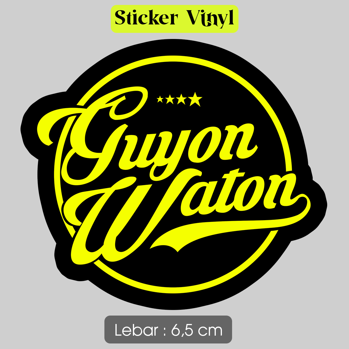 Stiker Guyon Waton Bulat Jawa Koplo Musik Sticker Anti Air Bahan Vinyl ...