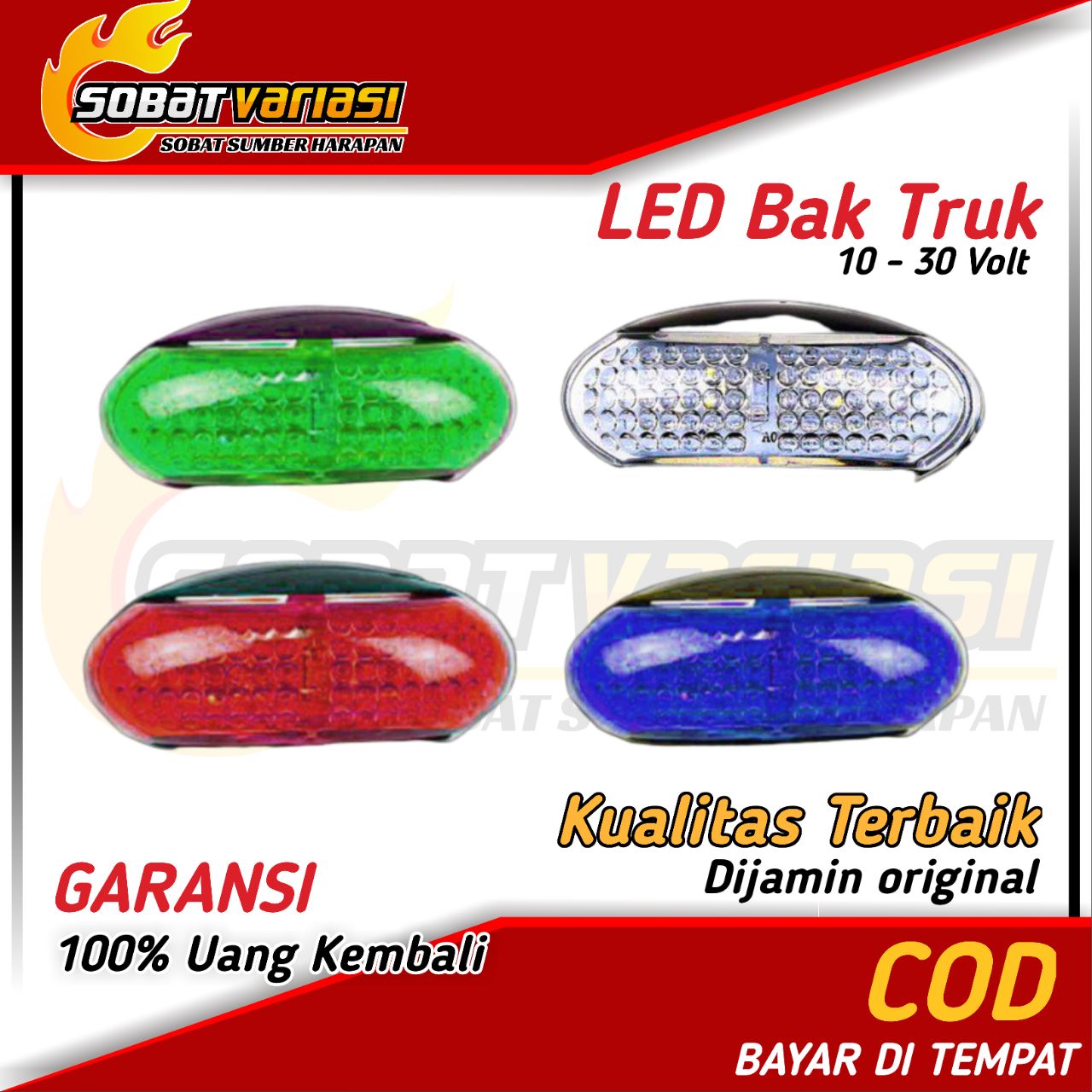 Lampu Led Bak Samping Mobil Truk Variasi 24v 12 sampai 24 Volt Truk Model Baru Super Terang ...