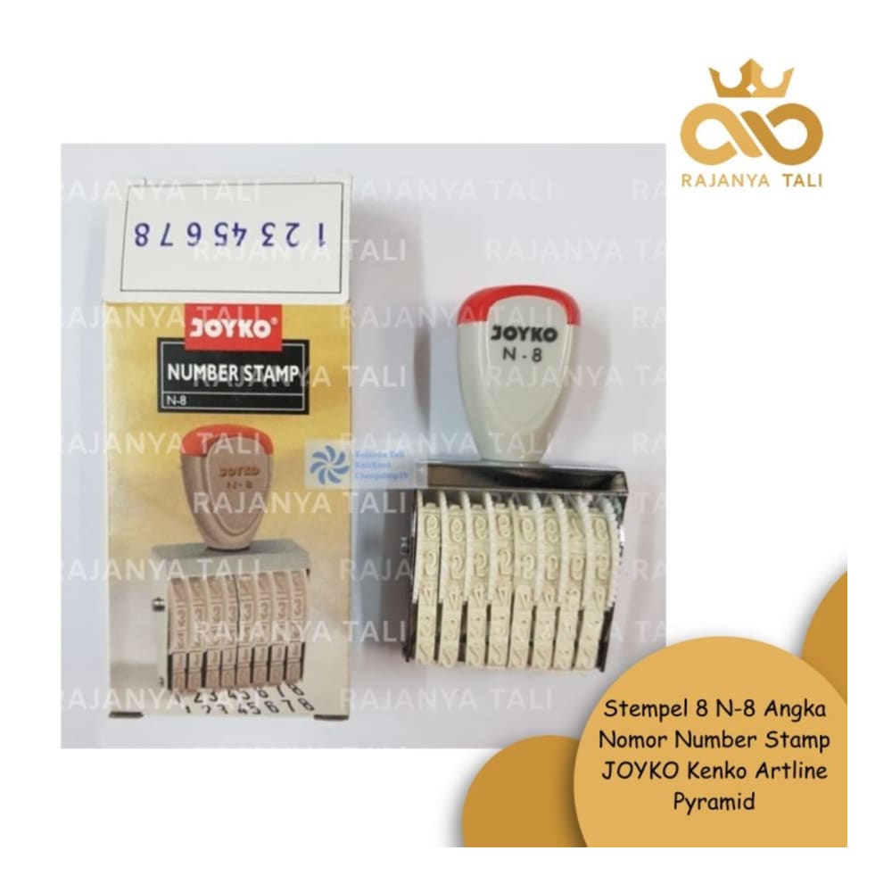 COD Stempel 8 N-8 Angka Nomor Number Stamp JOYKO Kenko Artline Pyramid ...