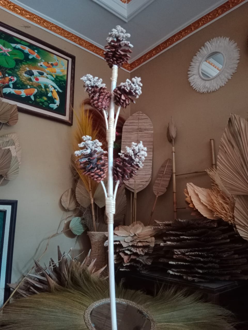 Bunga Kering Pinus/Pinus Salju/Bunga Pinus Kering Mini//Bunga Rustic ...