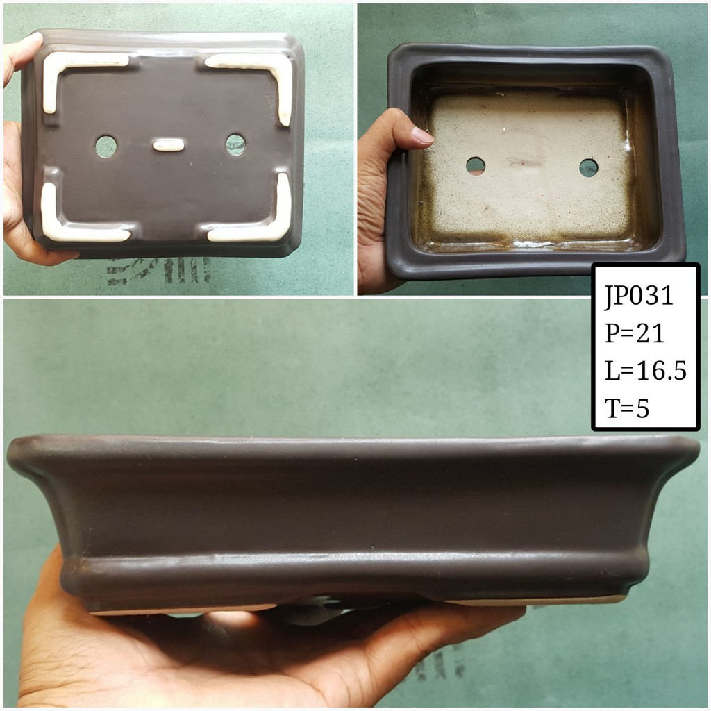 Pot Keramik Persegi Panjang JP031 | Lazada Indonesia