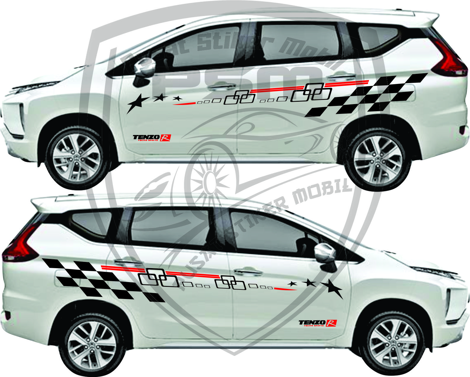 NEW cutting sticker mobil keren stiker mobil striping xpander stiker ...