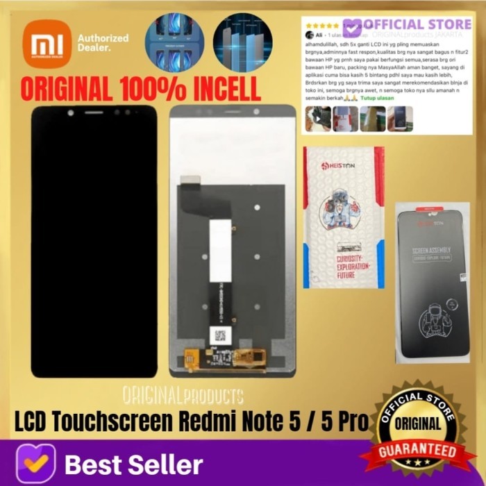 LCD Redmi 5 PRO INCELL 5pro ORIGINAL TouchScreen Hitam Heiston TS ORI ...