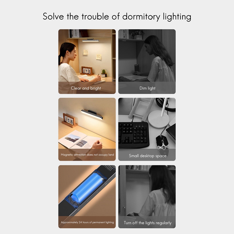 Baseus LED Table Lamp Magnetic Desk Lamp Hanging Wireless Contact Night ...