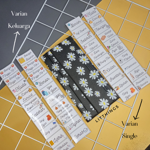 (Dengan Stiker) Wallet Organizer Dompet Disiplin Keuangan Bulanan ...